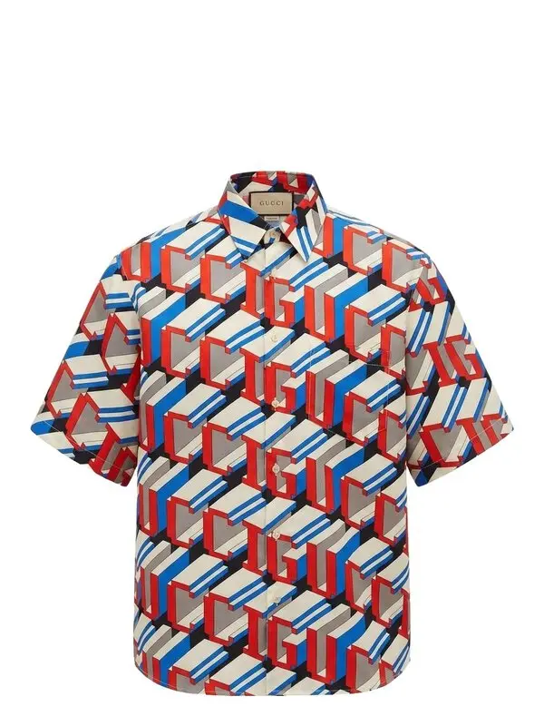 Gucci Pixel Printed Short-sleeve Shirt - Multicolor
