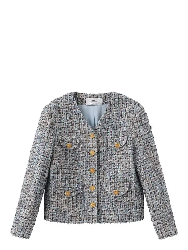 Marissa Chiara V-neck Jacket - Blue
