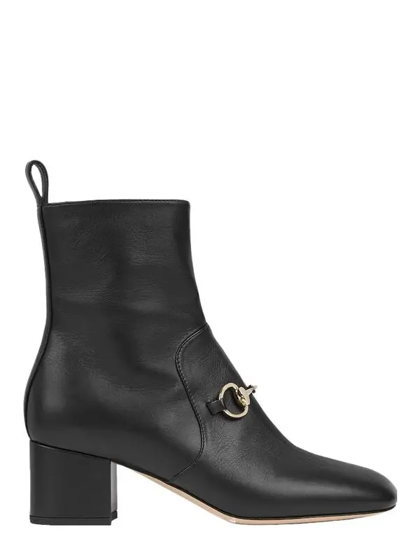 Gucci Horsebit Zip Ankle Boots - Black