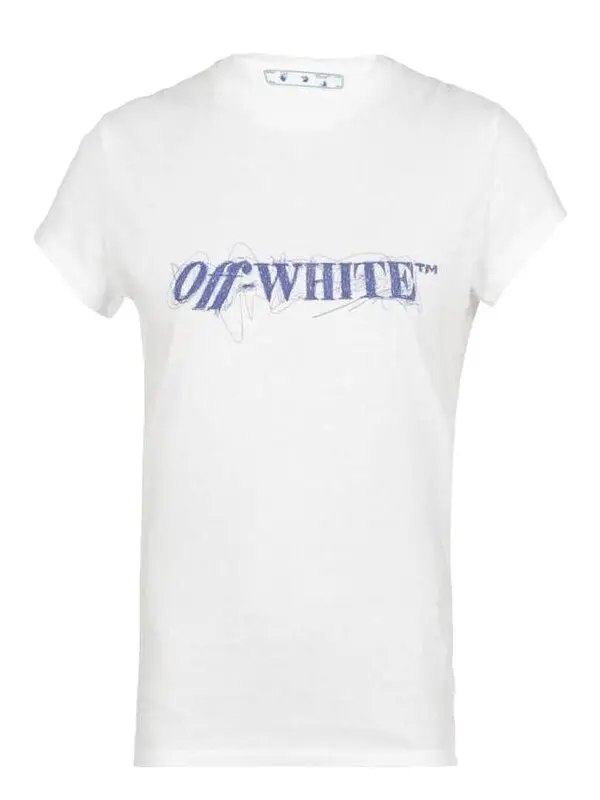 Off-White Crewneck Logo Detailed T-shirt - White