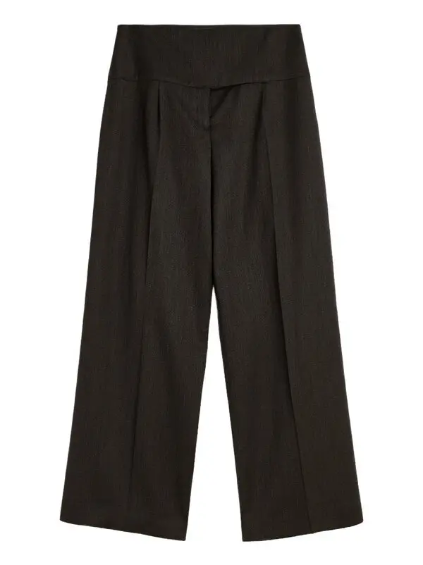 Our Legacy Wide Leg Wool Trousers - Havana Brown