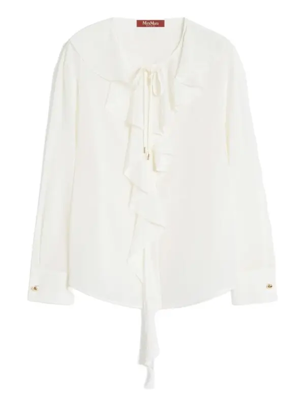 Max Mara Epica Ruffle Detailed Crewneck Top - No