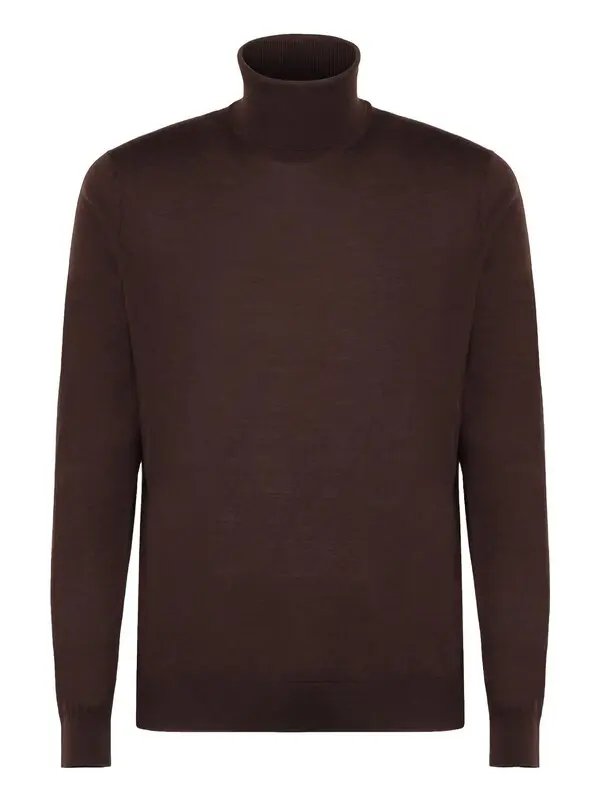 Kiton Turtleneck Knit Pullover - Darkbrown
