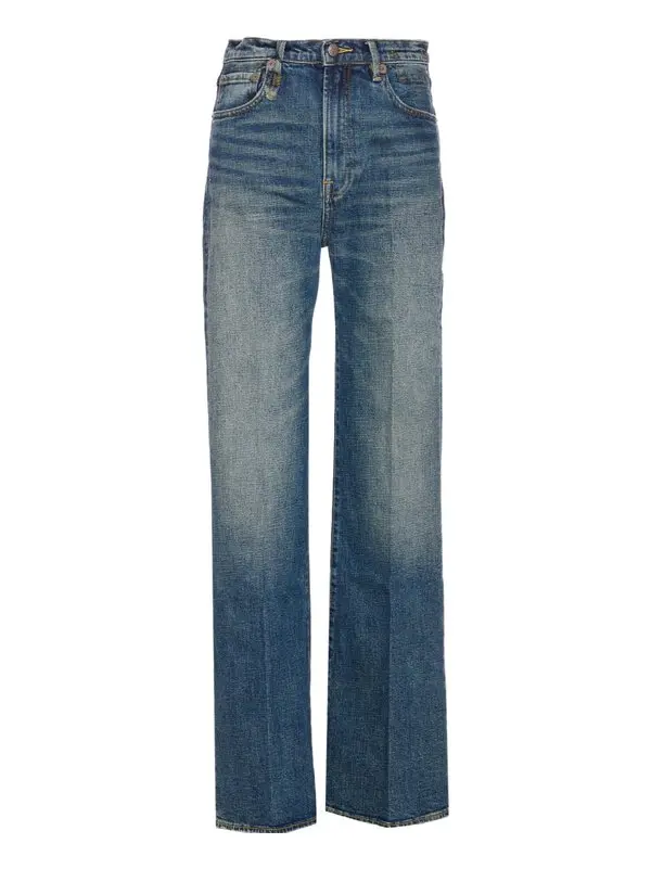 R13 Logo Patch Straight-leg Jeans - No