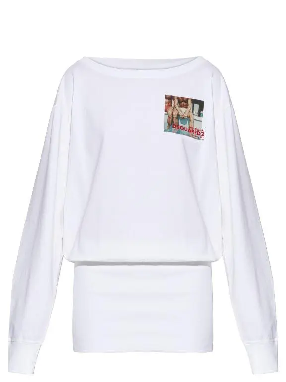Dsquared2 X Tom Bianchi Mini Dress - White