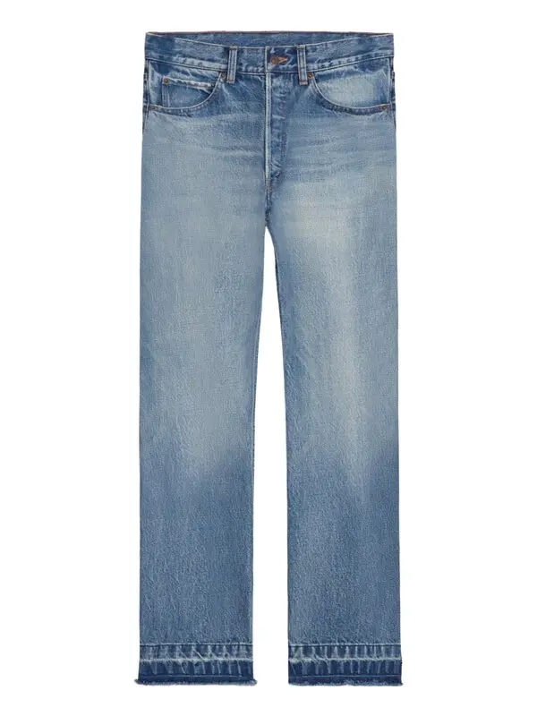 Celine Wesley Jeans In Cotton Denim - Blue