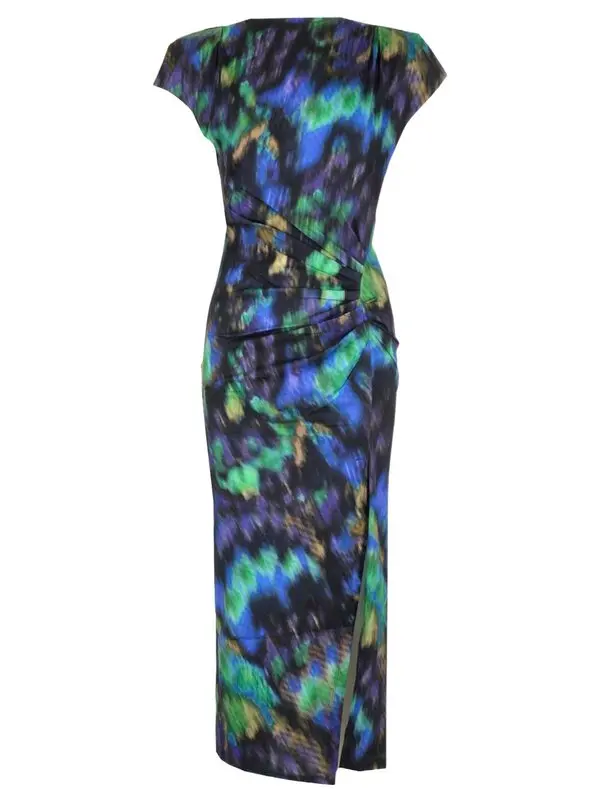 Isabel Marant Étoile Nadela Printed Cap-sleeve Dress - Black