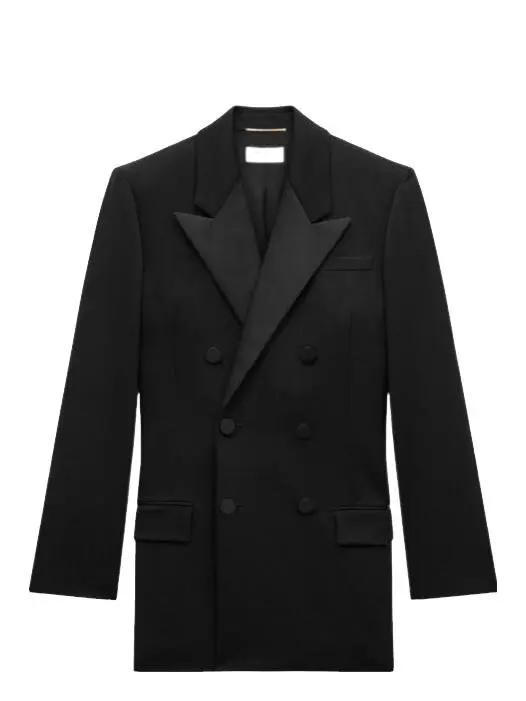 Saint Laurent Tuxedo Double-breasted Jacket - Black