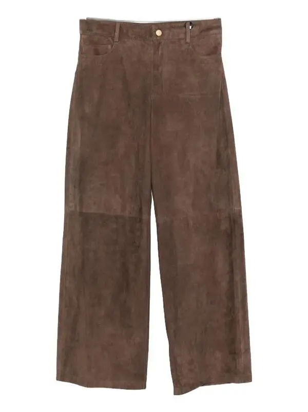 Max Mara Wide Leg Multi-pocket Pants - Brown