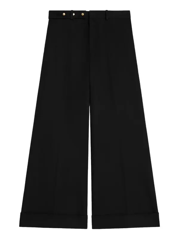 Celine Cotton Twill Docks Trousers - Black