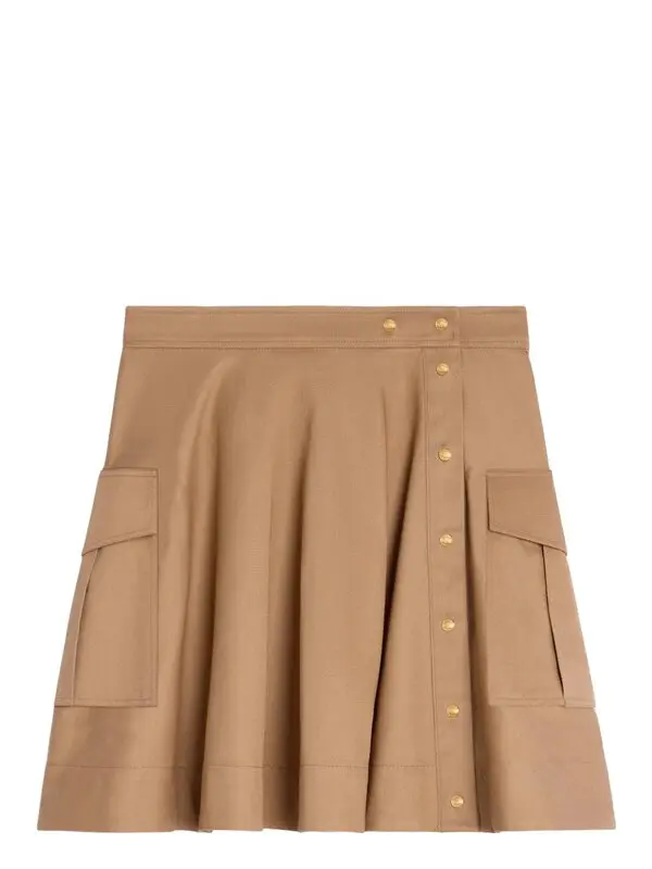 Celine Cotton Twill Mini Skirt - Nude