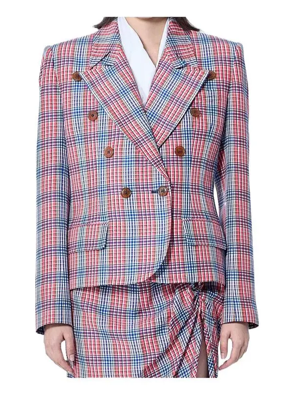 VIVIENNE WESTWOOD Double Breasted Checked Blazer - Multicolor