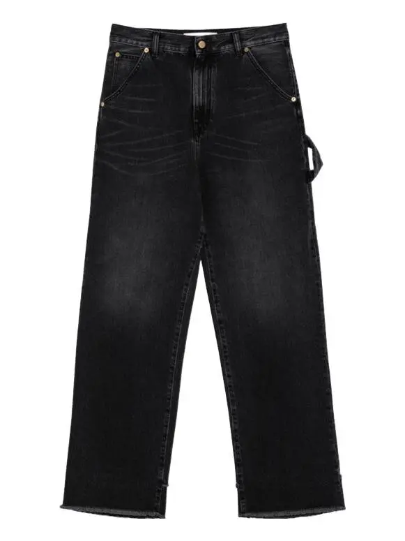DARKPARK Belted Washed Denim Jeans - Black