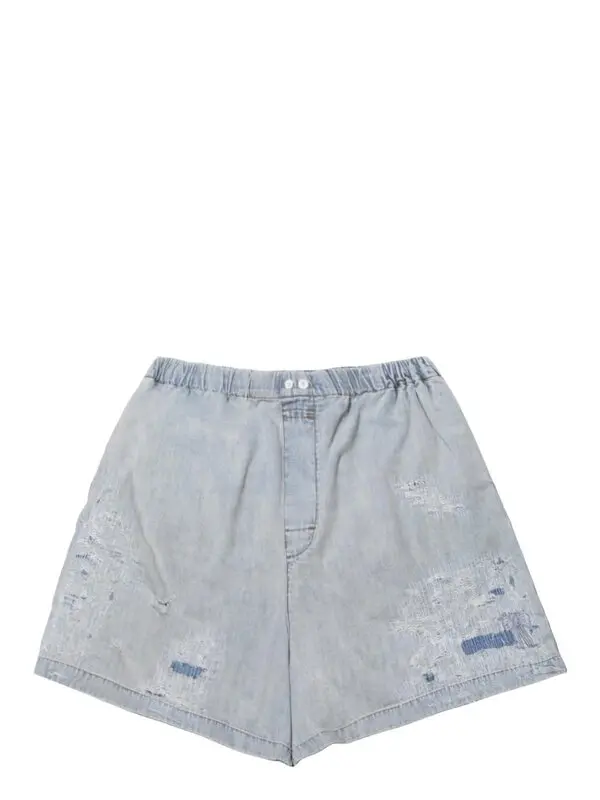 Acne Studios Distressed Denim Shorts - Gray