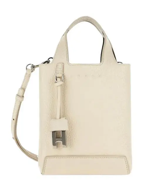 Hogan Logo Embossed Top Handle Bag - Ivory