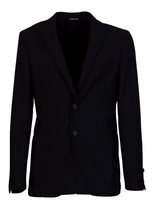 TONELLO Mirror Lapel Single-breasted Jacket - Black