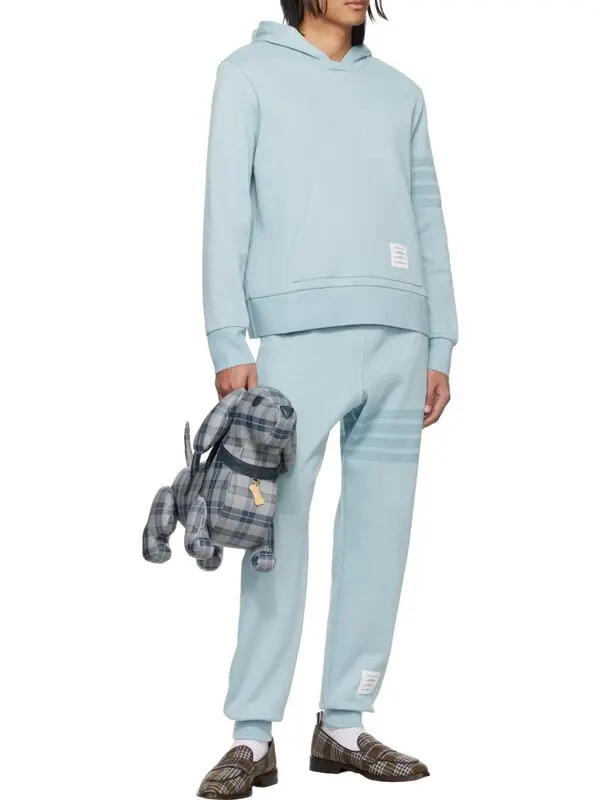 Thom Browne 4-bar Stripe Hoodie - Light Blue