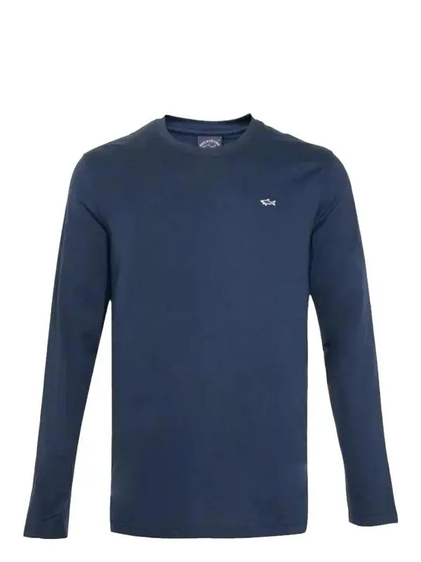 PAUL  SHARK Logo Details T-shirt - Blue