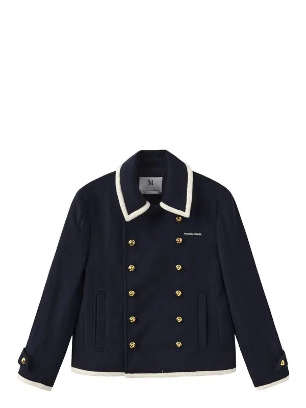 Marissa Chiara Double-breasted Casual Jacket - Blue