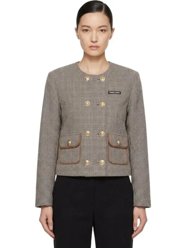 Marissa Chiara Long-sleeved Casual Jacket - Coffee