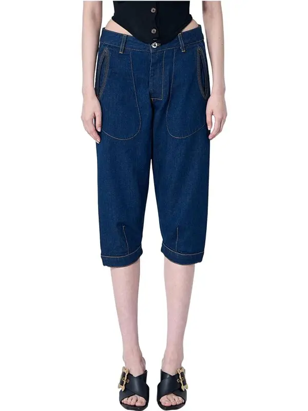 VIVIENNE WESTWOOD Knee-length Denim Shorts - Blue
