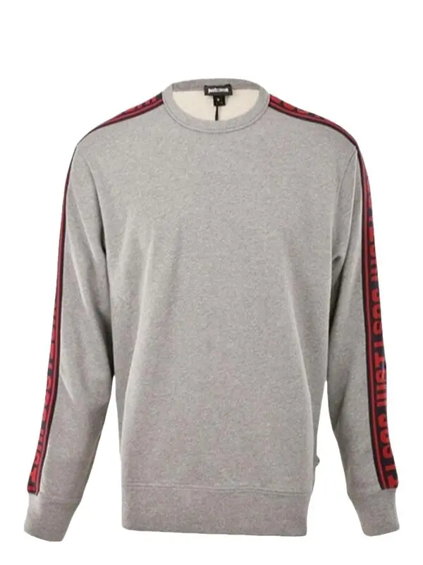 Just Cavalli Logo Detail Crew Neck Sweater - Gray