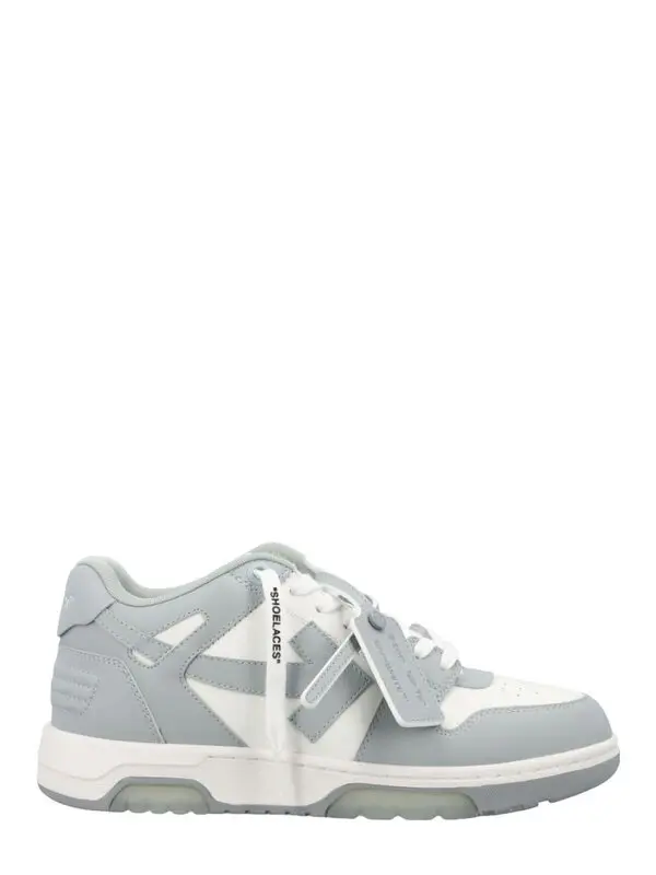 Off-White Out Of Office Round Toe Lace-up Sneakers - Gray