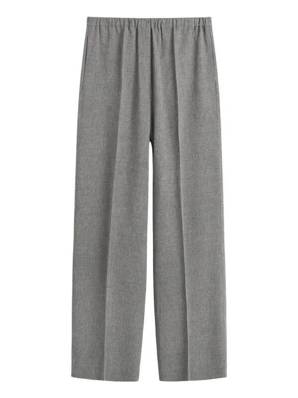 TOTEME Drawstring Wool Trousers - Gray