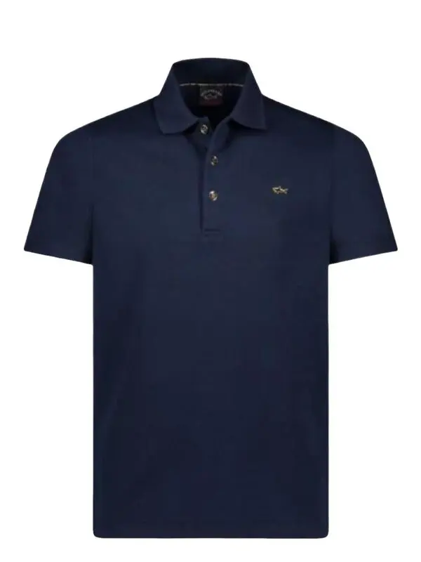 PAUL  SHARK Logo Polo Shirt - Black