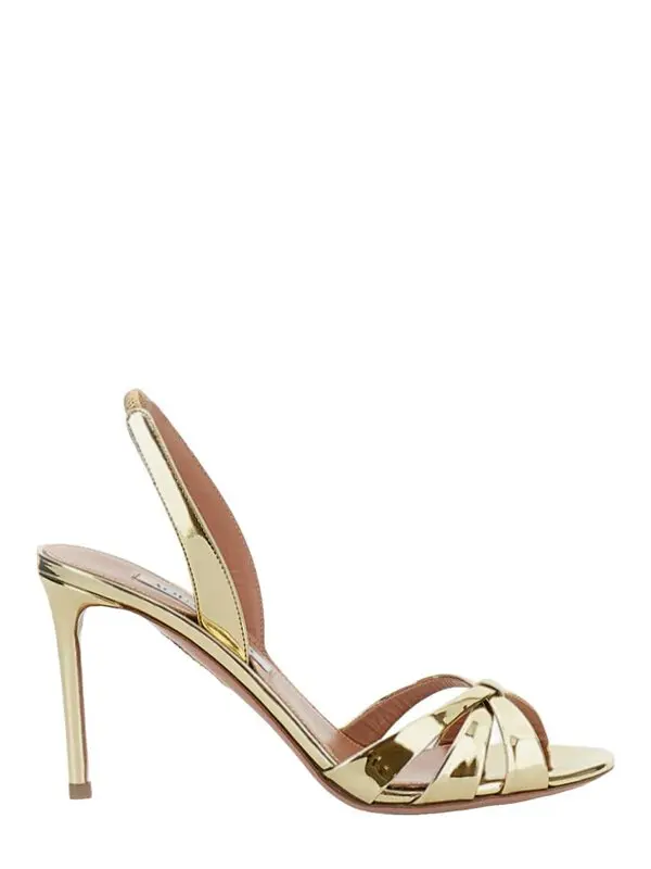 AQUAZZURA 85mm Slingback Knotted Pumps - Nude