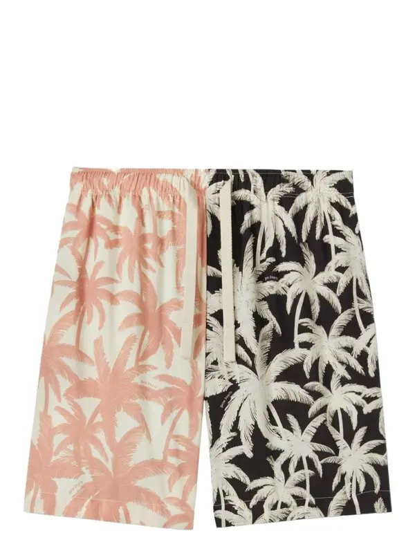 Palm Angels Patchwork Detailed Drawstring Shorts - Nude