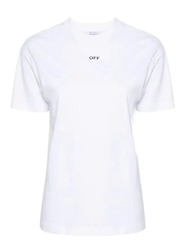 Off-White Diag-stripe Crewneck T-shirt - White