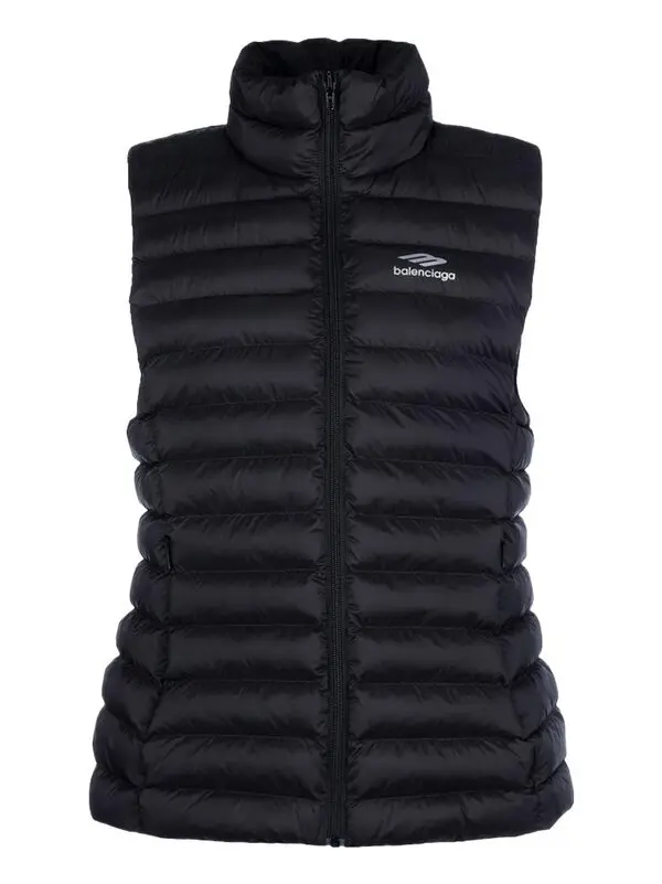 Balenciaga 3b Icon Down Vest - Black
