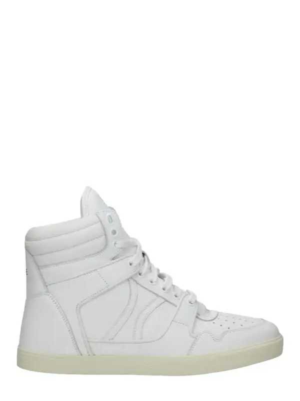 Celine High Top Lace-up Sneakers - White