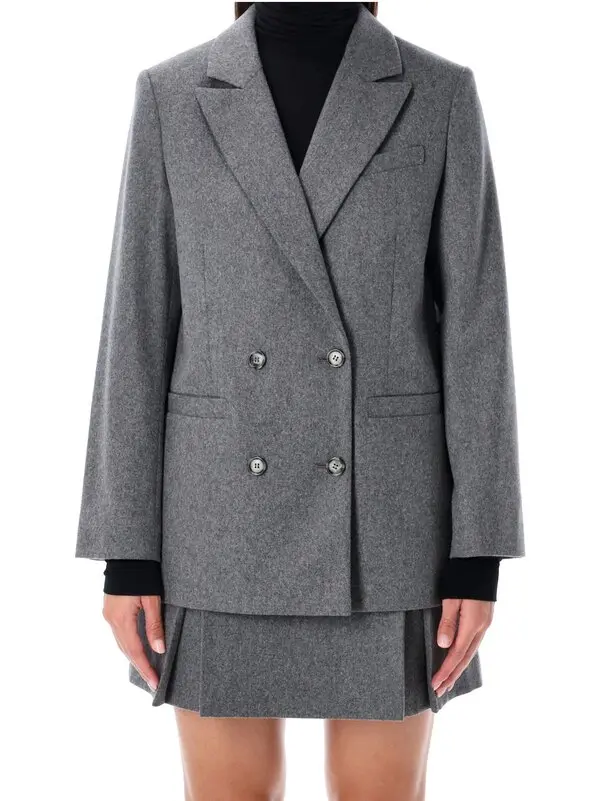 A.p.c. Double-breasted Blazer - Black