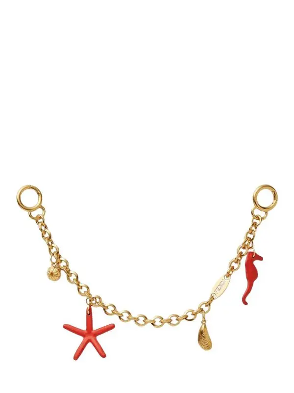 Fendi Marine Pendant Charm Chain - Golden
