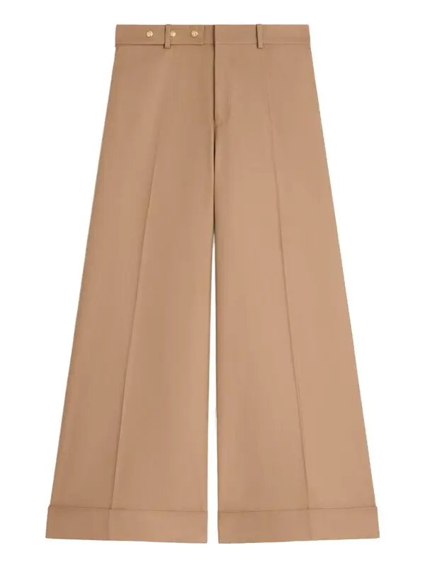 Celine Docks Trousers In Cotton Twill - Caramel Color