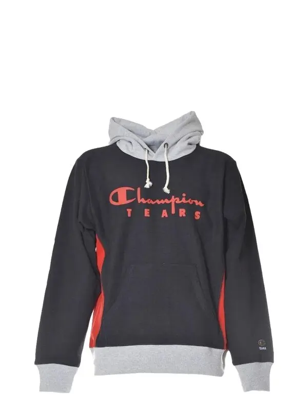 Champion Logo Print Hoodie - Black