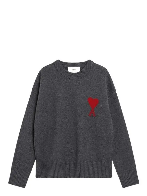 Ami De Coeur Crewneck Knitted Jumper - Black