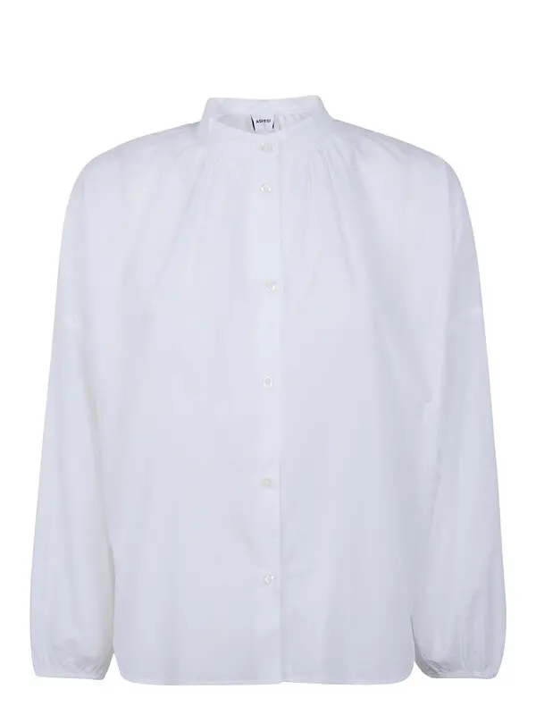 Aspesi Gathered Poplin Shirt - White