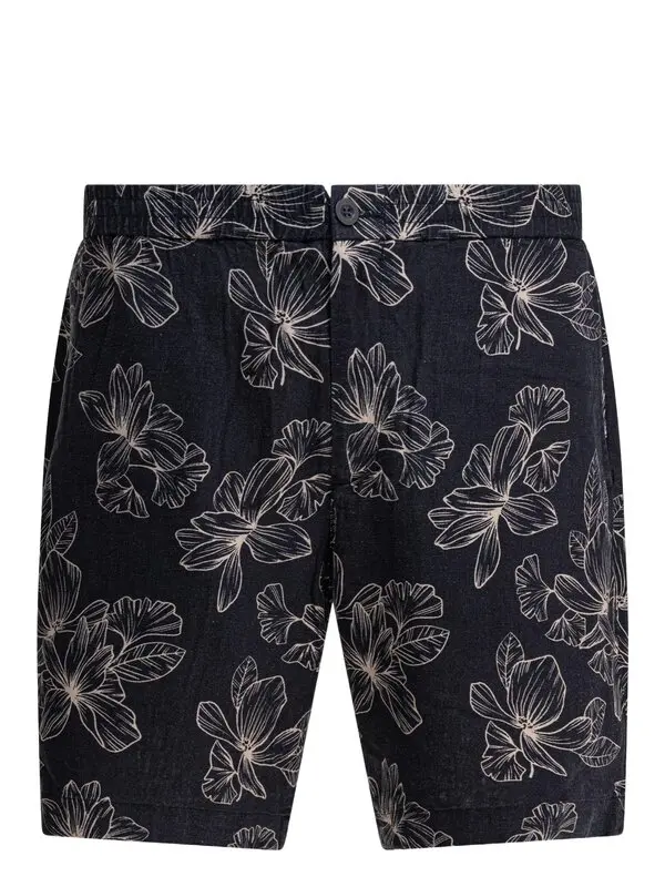 Vince Floral Pattern Shorts - Black