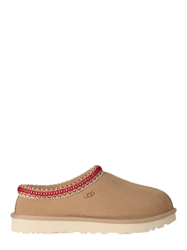 UGG Contrast Trim Slippers - Sand/dark Cherry