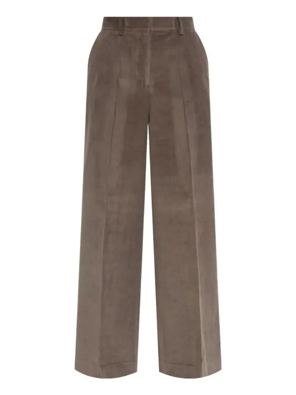 Officine Générale Corduroy Wide-leg Pants - Brown