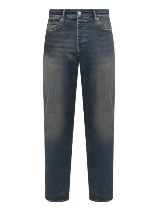 ALLSAINTS Slim Fit Jeans With Faded Details - Navy Blue
