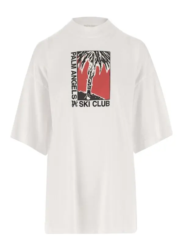 Palm Angels Graphic Print Crewneck T-shirt - White