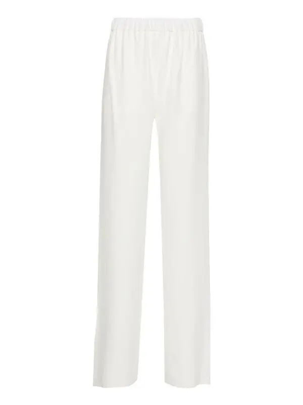 Valentino Garavani High Waist Wide Leg Trousers - Ivory White