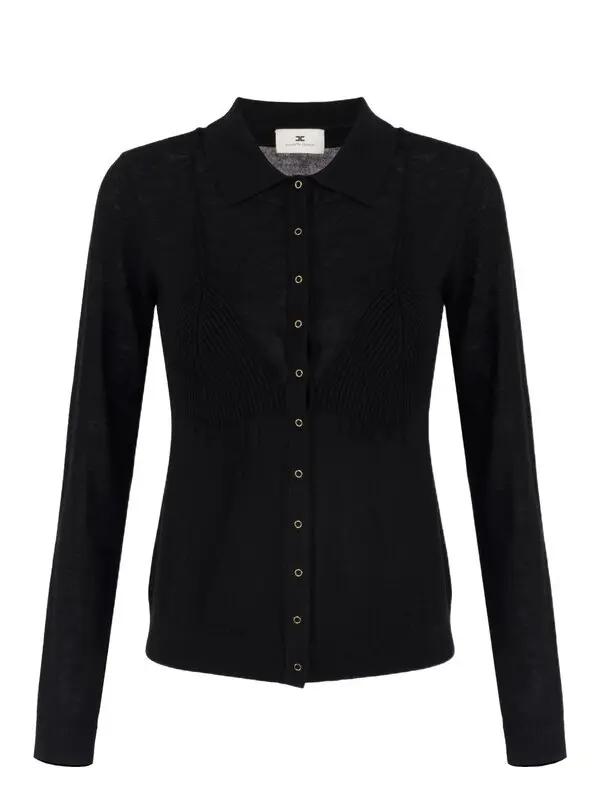 Elisabetta Franchi Slim Fit Cardigan - Black