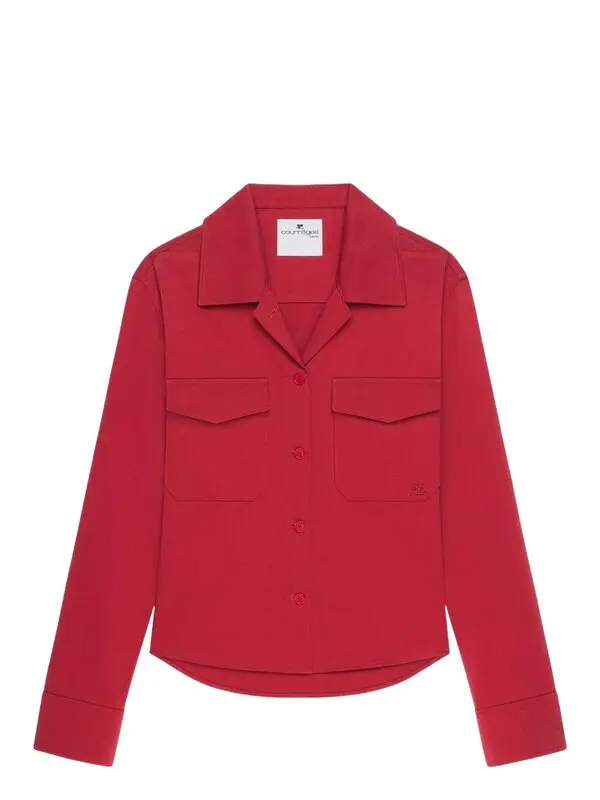COURREGES Courrèges Utility Shirt With Asymmetrical Hem - Ruby