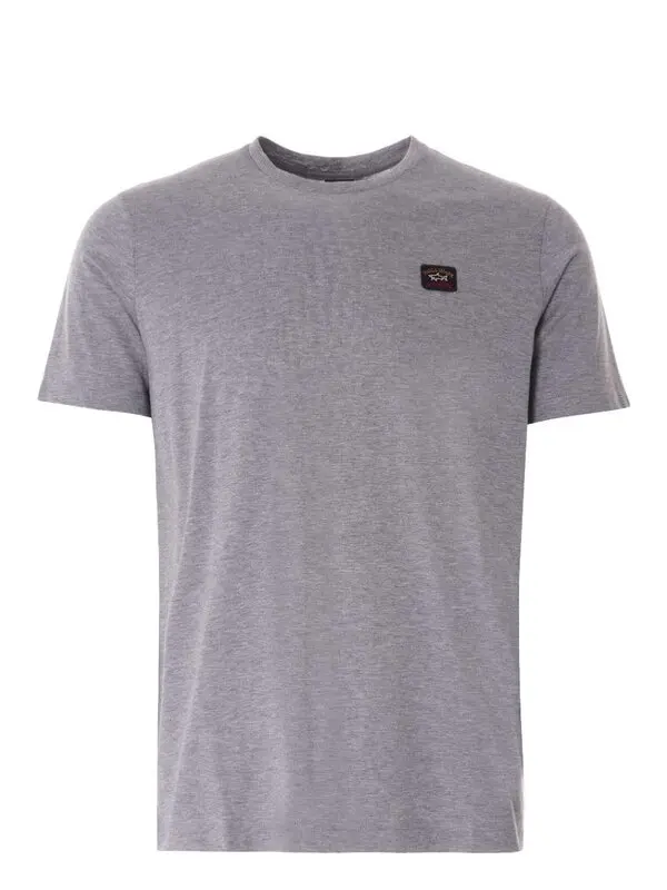 PAUL  SHARK Logo Decal T-shirt - Gray