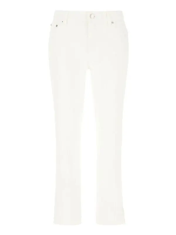 Michael Kors Slim Cut Cropped Jeans - White